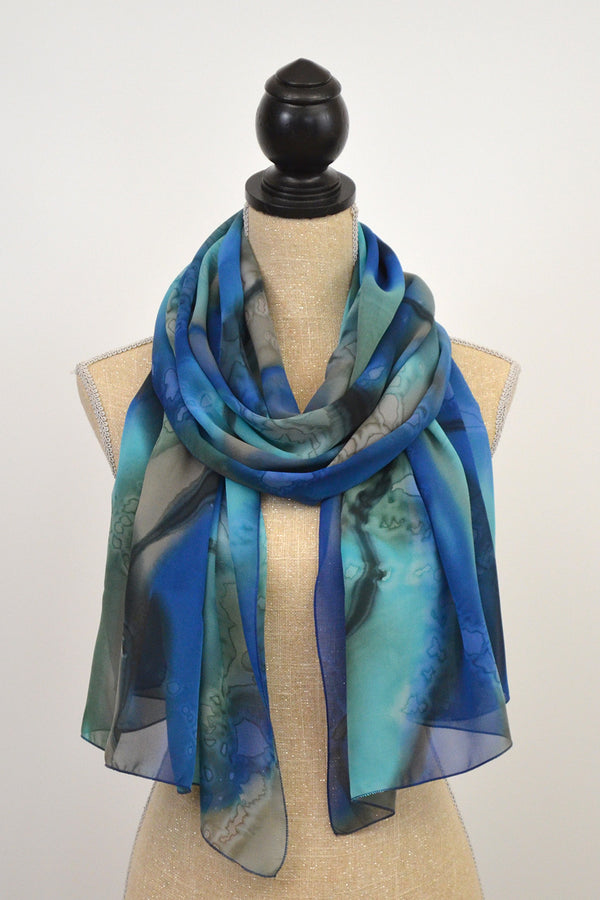 Extra Large Chiffon Silk Fashion Scarf | Silk Concepts - Silk Concepts